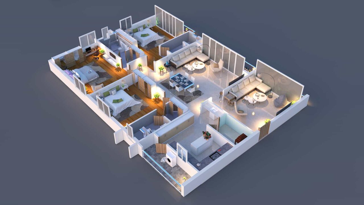 Top 3D Floor Plan Rendering Services